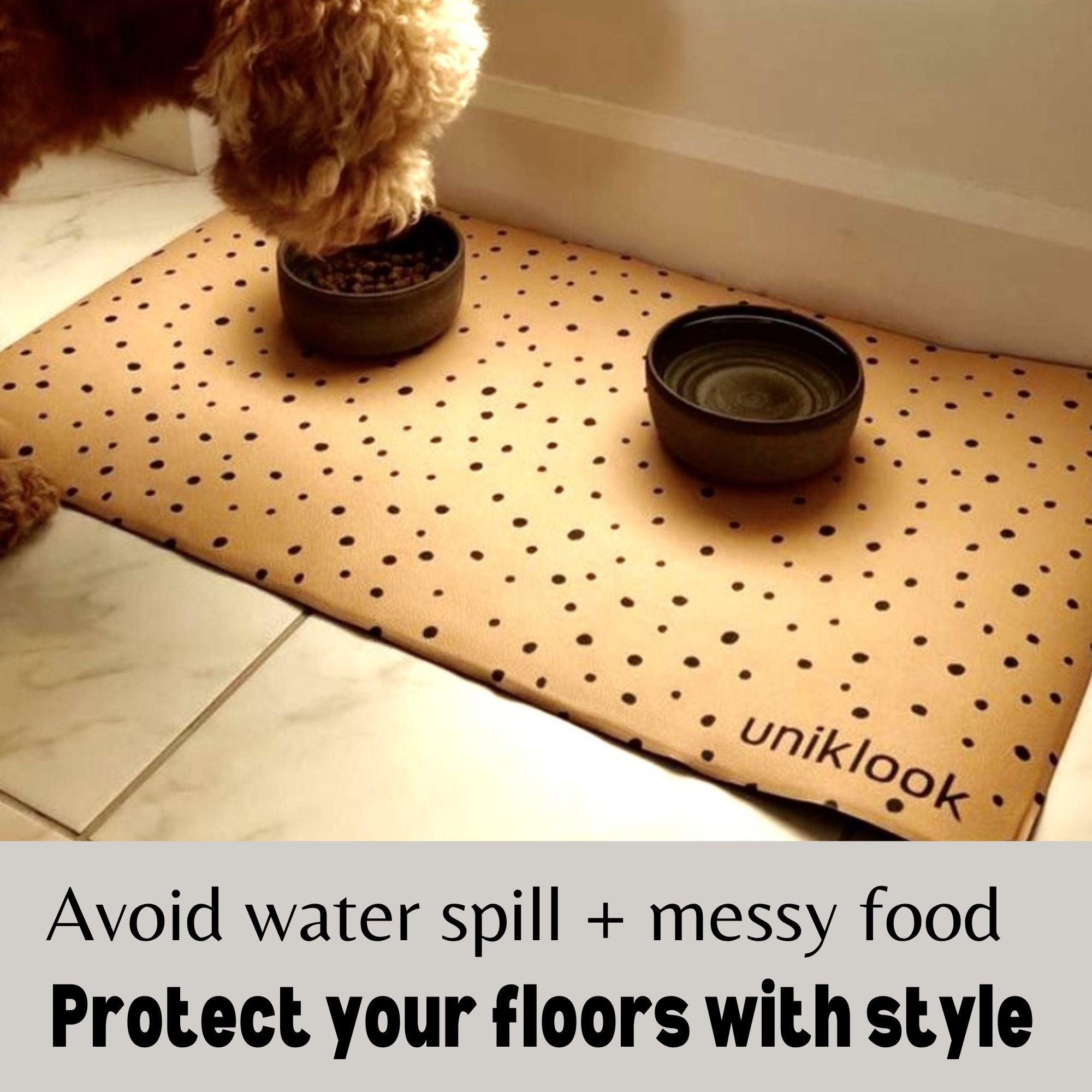 Cheetah pet food mat by Uniklook | Waterproof | Large Size | Pet mat ...