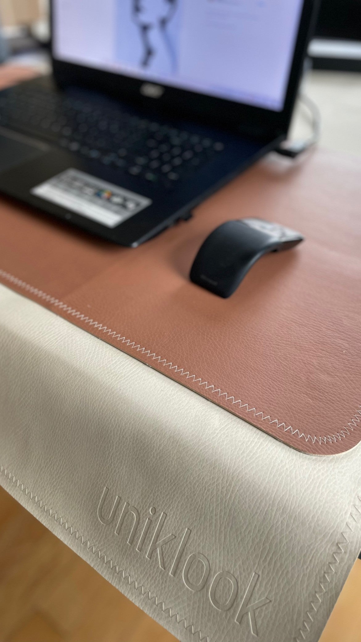 Ivory + Terra Petit double-sided 100% Vegan Leather computer Craft Mat ...