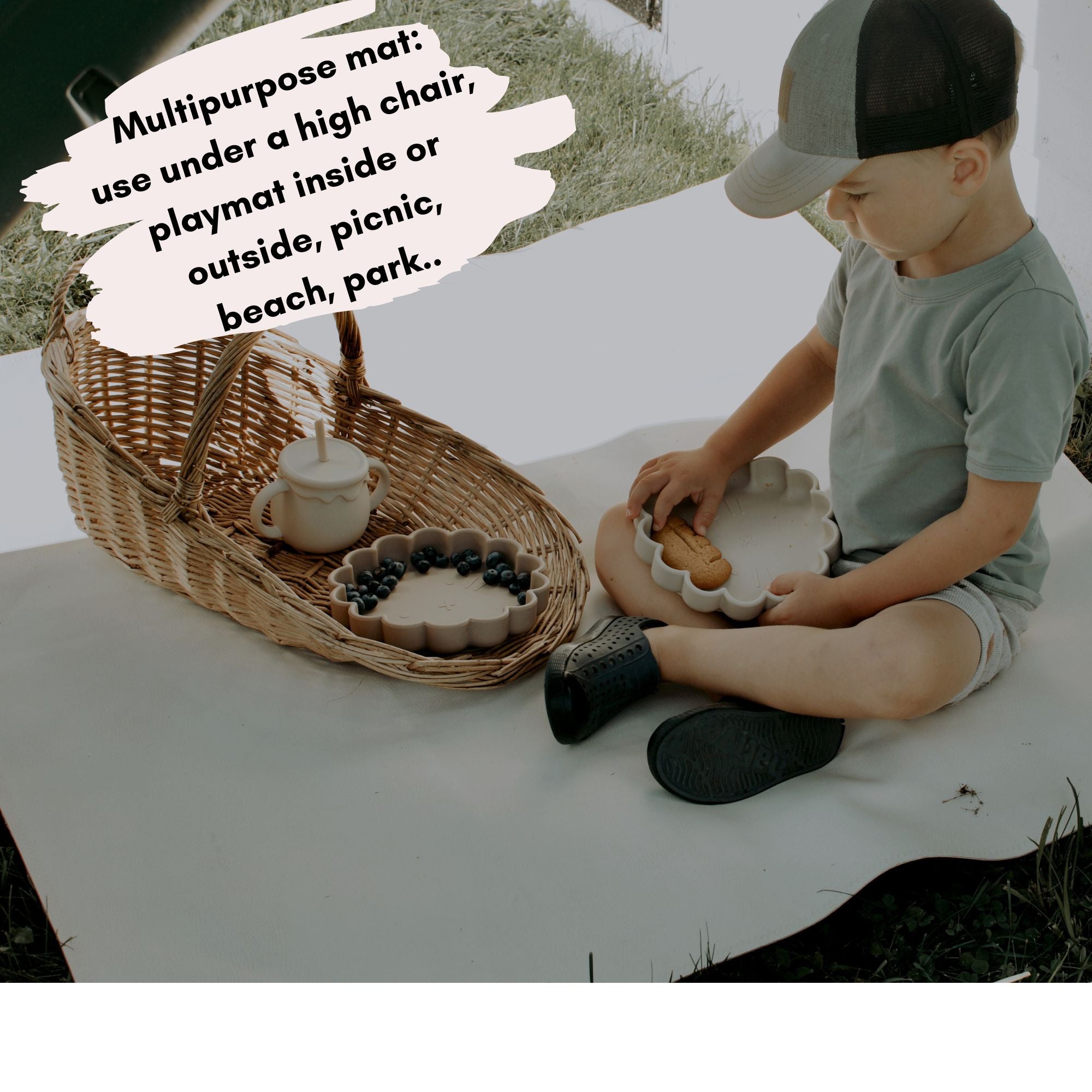 Raven + Blanc double-sided Vegan Leather splat Mat | playmat | 39"x39 ...